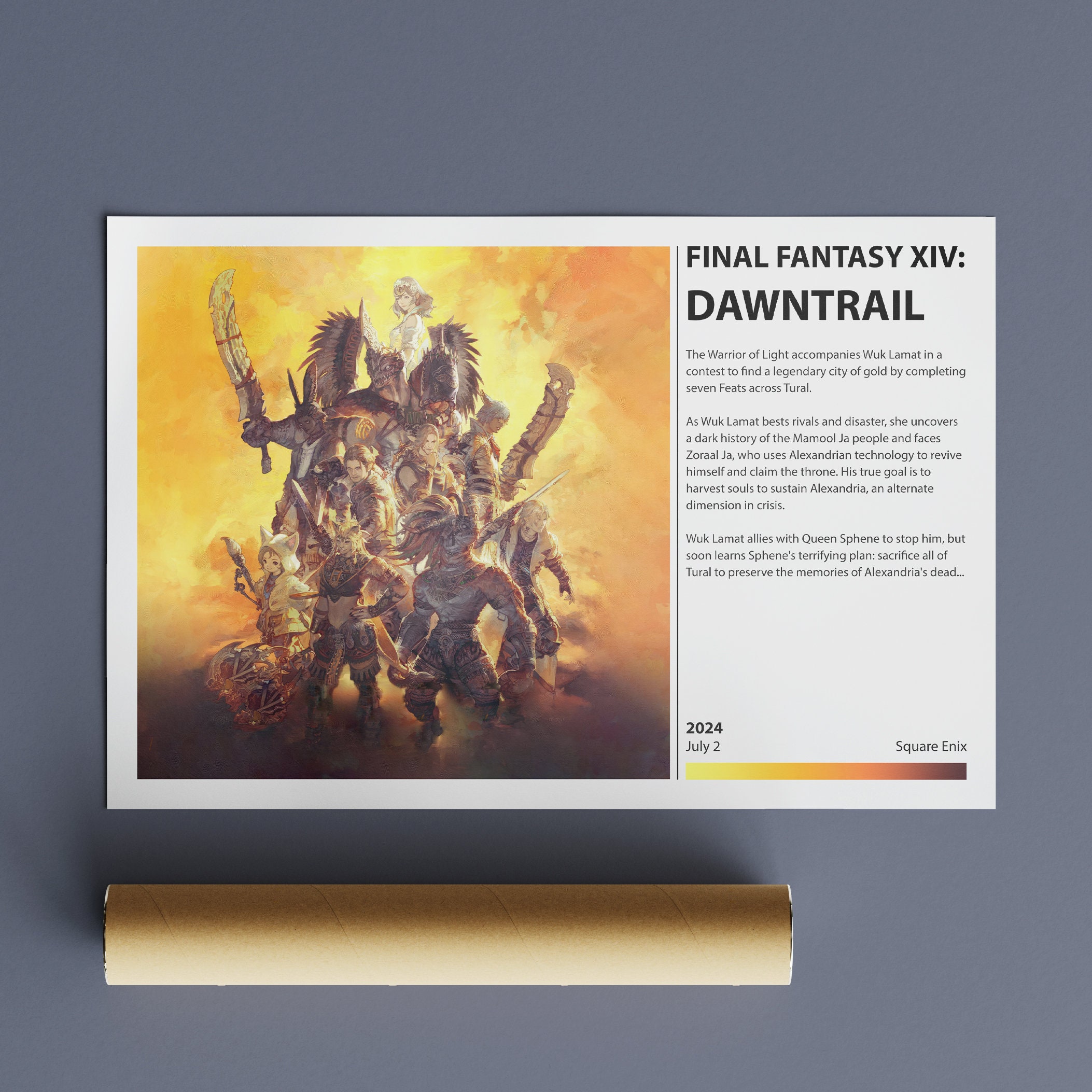 Final Fantasy XIV: Dawntrail Poster Gaming Poster Gaming Room Wall ...