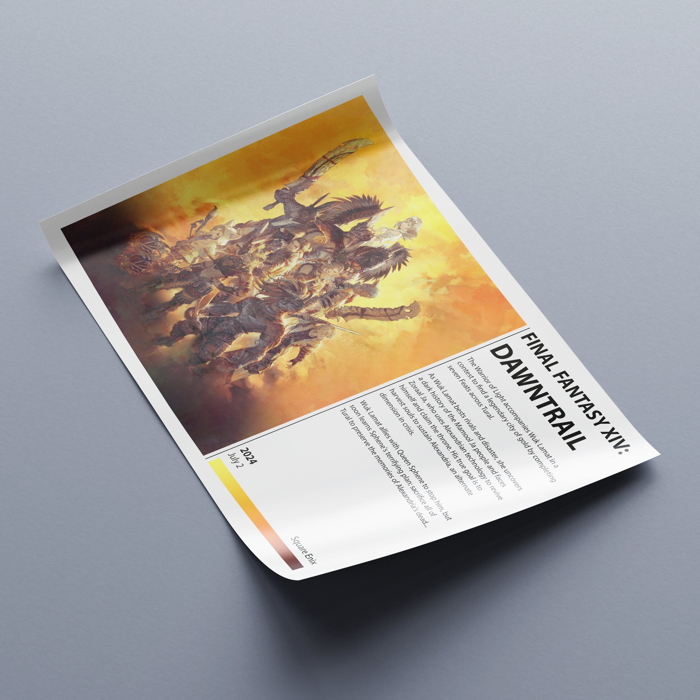 Final Fantasy XIV: Dawntrail Poster Gaming Poster Gaming Room Wall ...