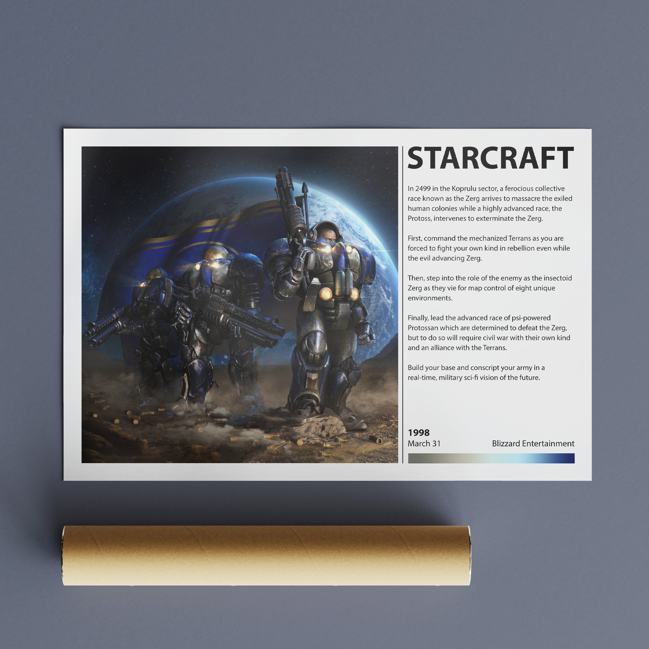 Starcraft Poster Gaming Poster Gaming Room Wall Décor Gift for Him or ...