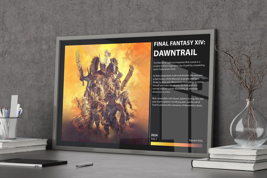 Final Fantasy XIV: Dawntrail Poster Gaming Poster Gaming Room Wall ...