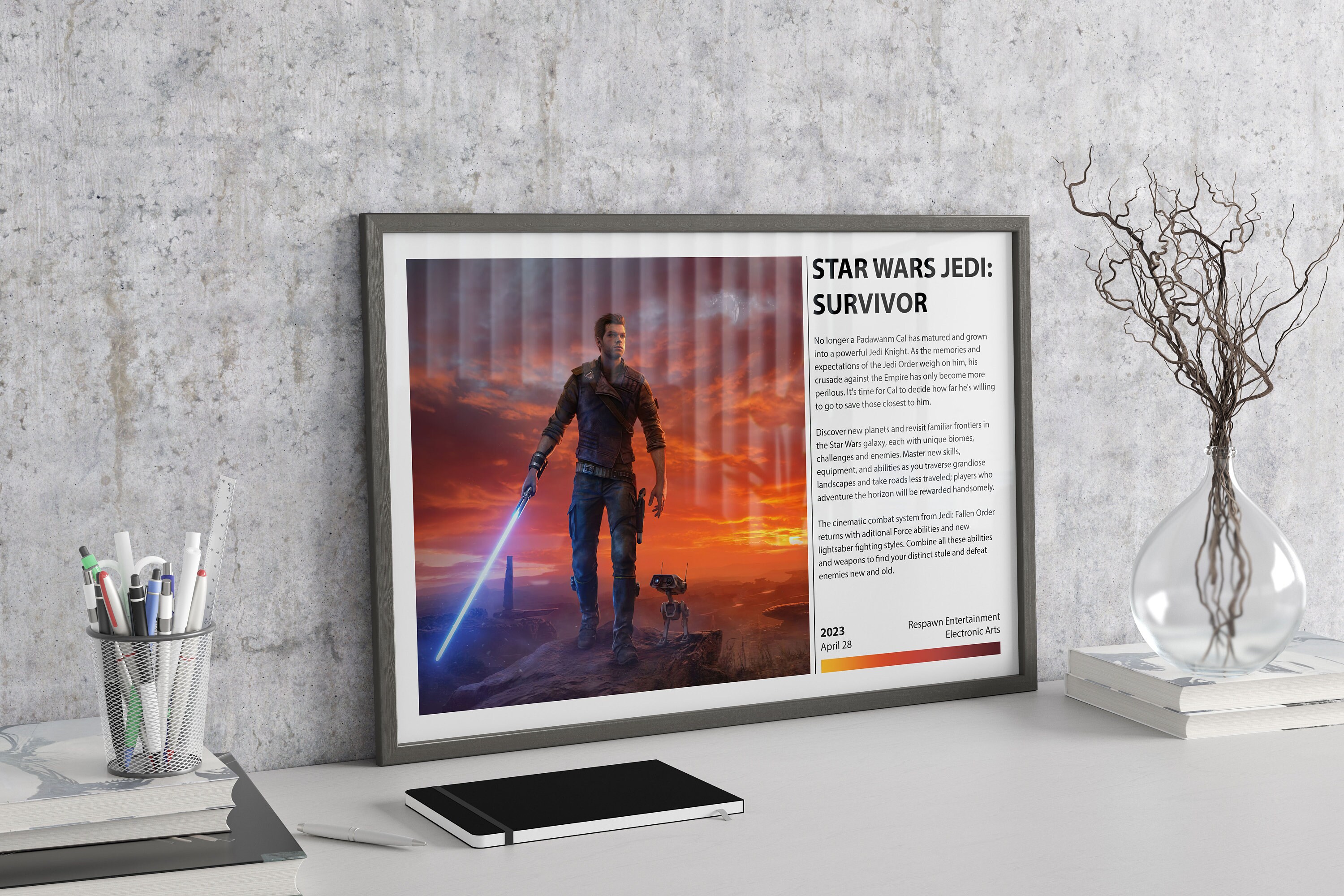 Star Wars Jedi: Survivor Poster Gaming Poster Gaming Room Wall Décor ...