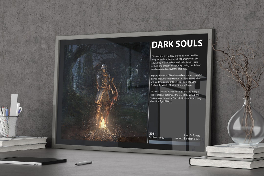 Dark Souls Poster Gaming Poster Gaming Room Wall Décor Gift for Him or ...