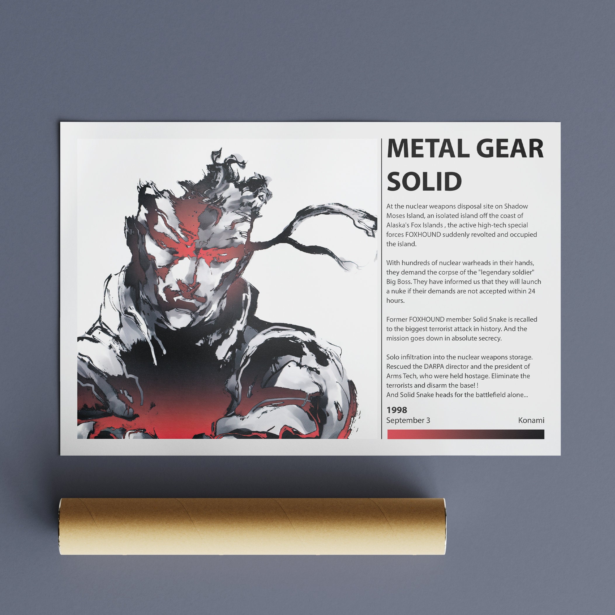 Metal Gear Solid Poster Gaming Poster Gaming Room Wall Décor Gift for ...