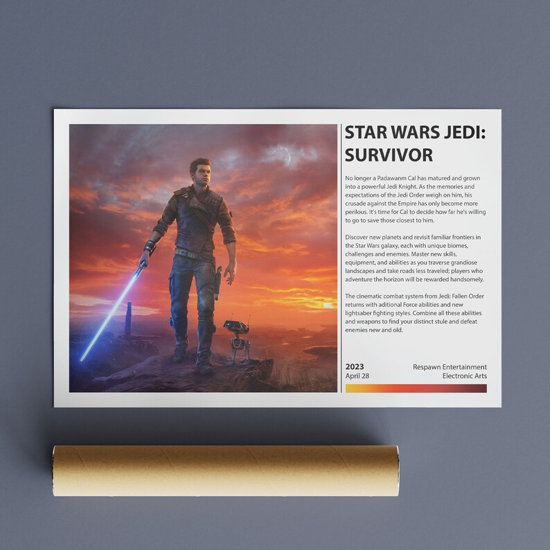 Star Wars Jedi: Survivor Poster Gaming Poster Gaming Room Wall Décor ...