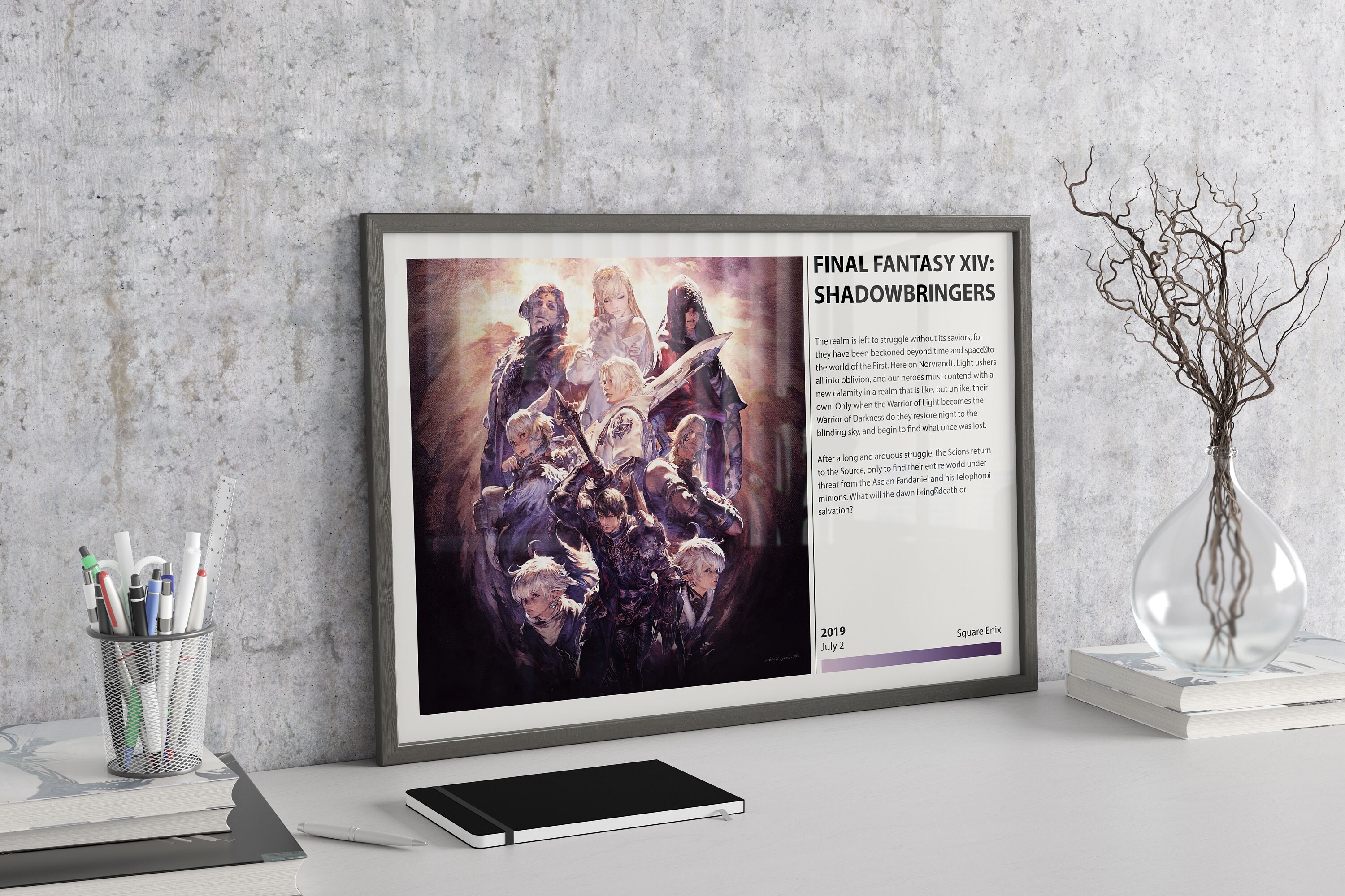 Final Fantasy XIV: Shadowbringers Poster Gaming Poster Gaming Room Wall ...