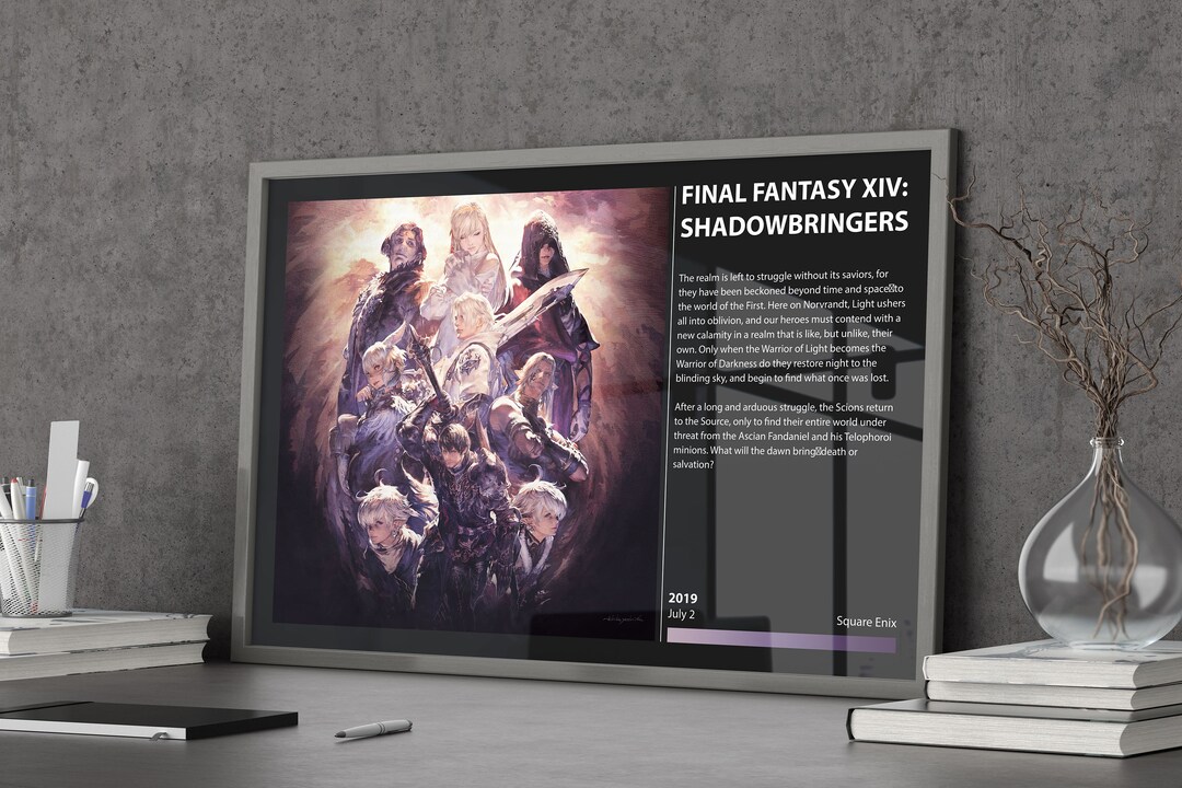 Final Fantasy XIV: Shadowbringers Poster Gaming Poster Gaming Room Wall ...