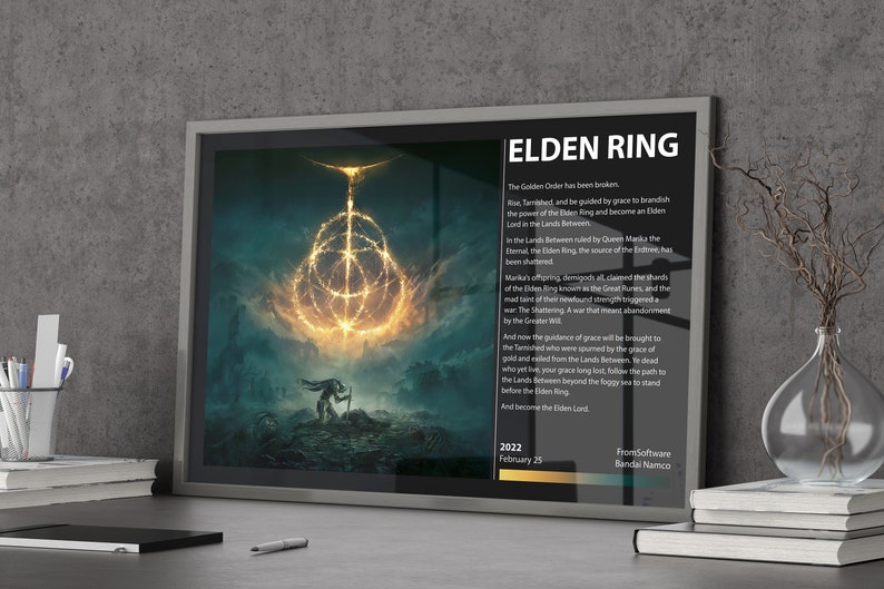 Elden Ring Poster Gaming Poster Gaming Room Wall Décor Gift for Him or ...