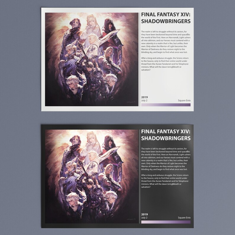 Final Fantasy XIV: Shadowbringers Poster Gaming Poster Gaming Room Wall ...
