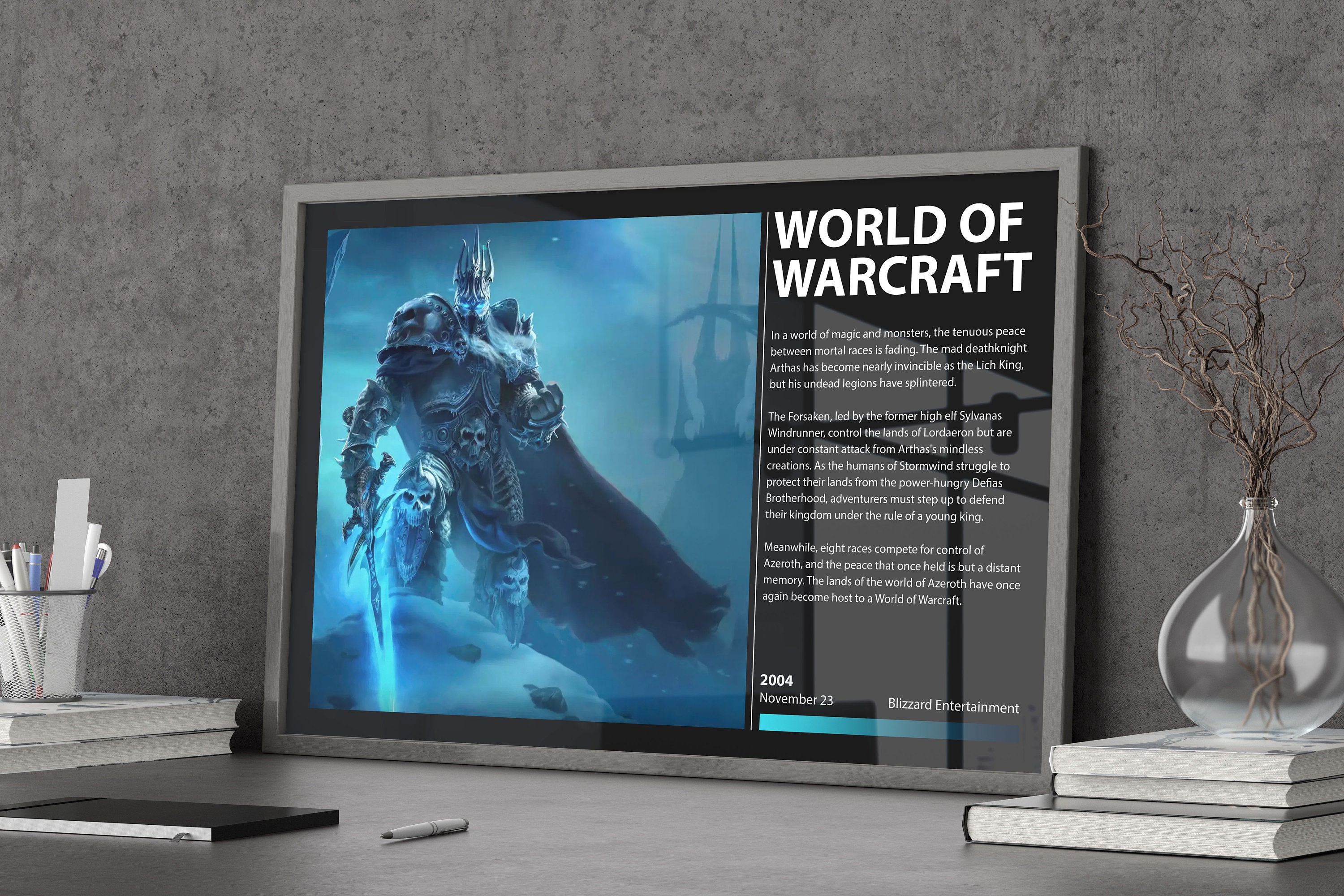 World of Warcraft Poster Gaming Poster Gaming Room Wall Décor Gift for ...