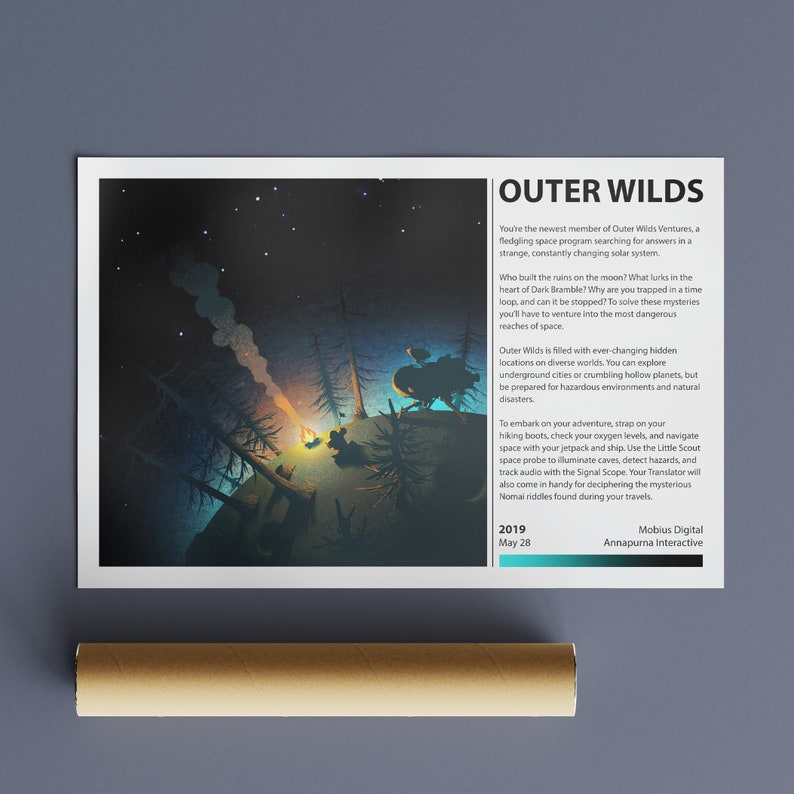 Outer Wilds Poster Gaming Poster Gaming Room Wall Décor Gift for Him or ...