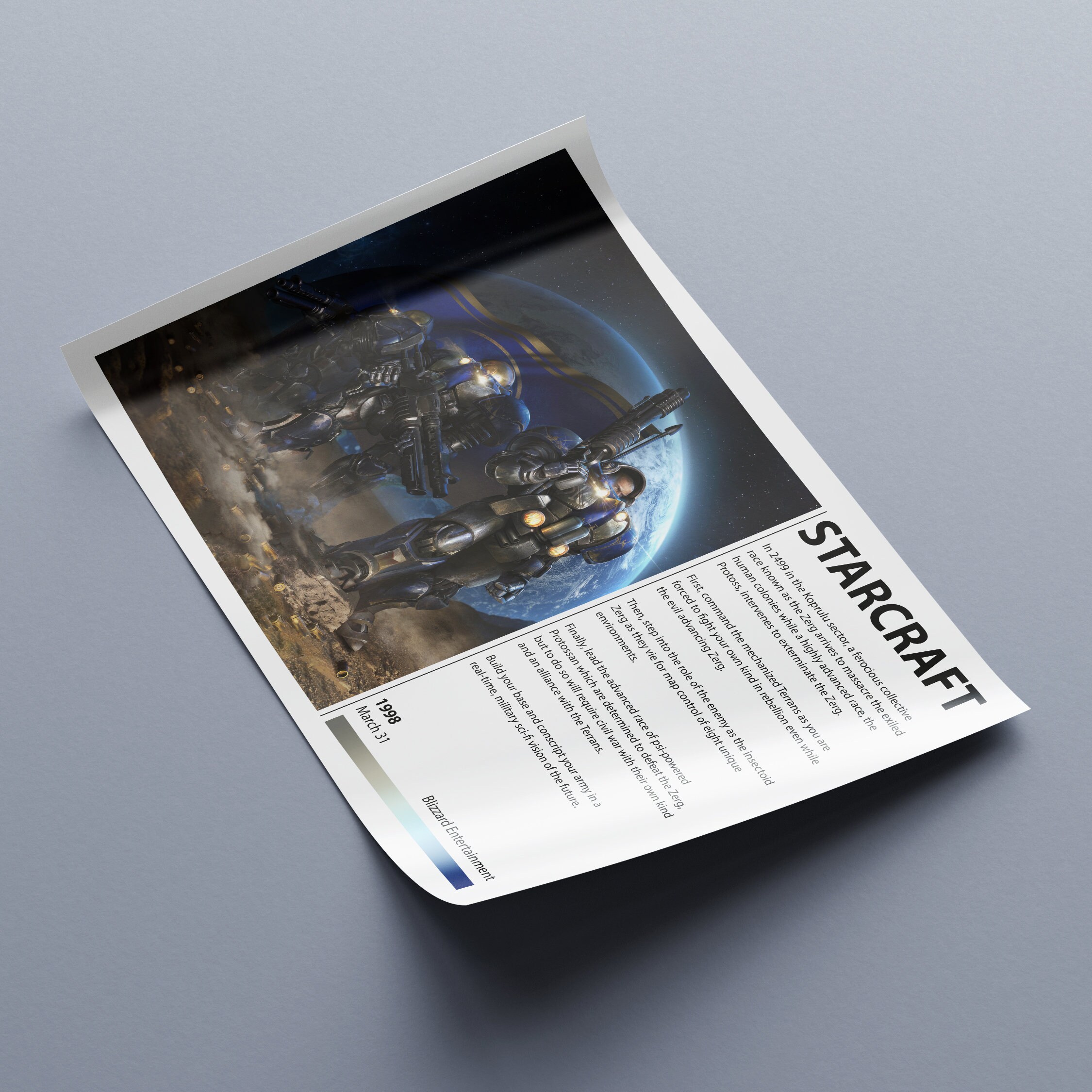 Starcraft Poster Gaming Poster Gaming Room Wall Décor Gift for Him or ...