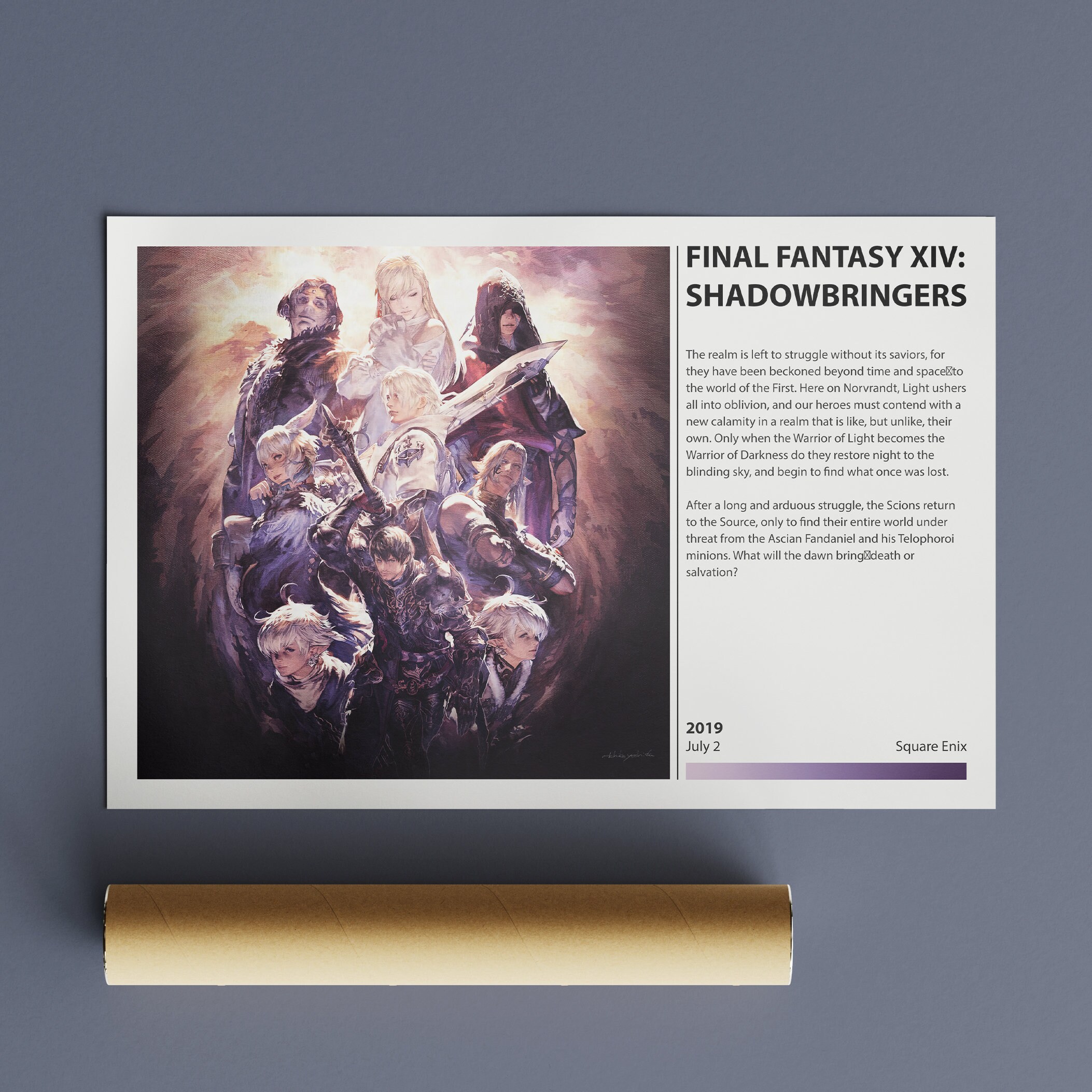 Final Fantasy XIV: Shadowbringers Poster Gaming Poster Gaming Room Wall ...