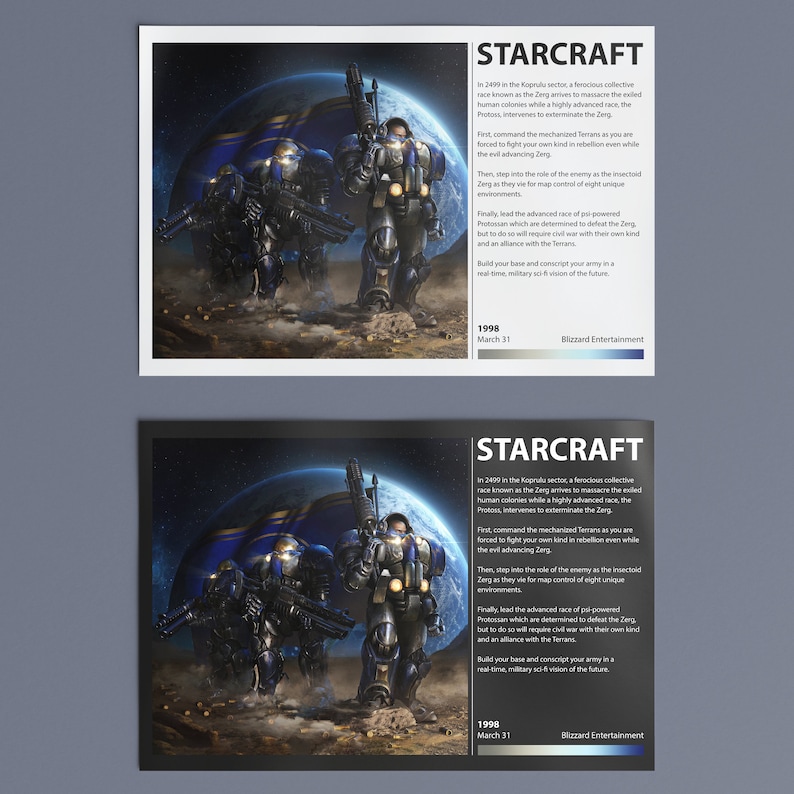 Starcraft Poster Gaming Poster Gaming Room Wall Décor Gift for Him or ...