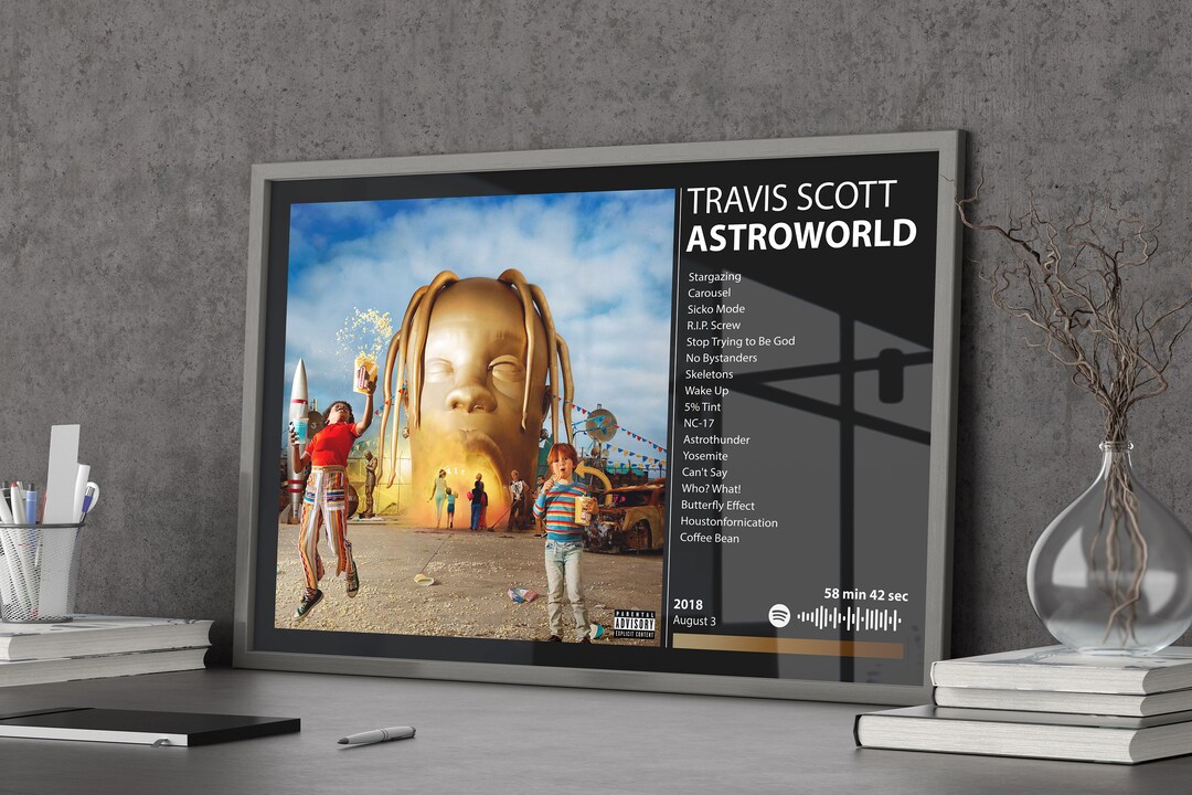 Travis Scott Astroworld Poster Travis Scott Poster Album Cover Wall ...