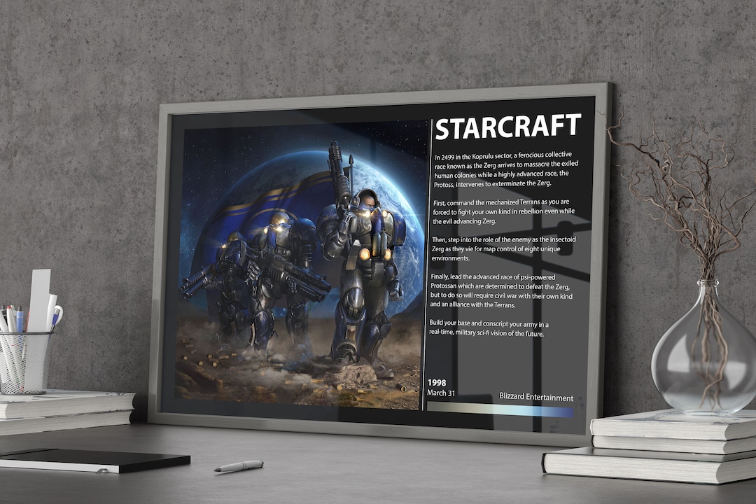 Starcraft Poster Gaming Poster Gaming Room Wall Décor Gift for Him or ...