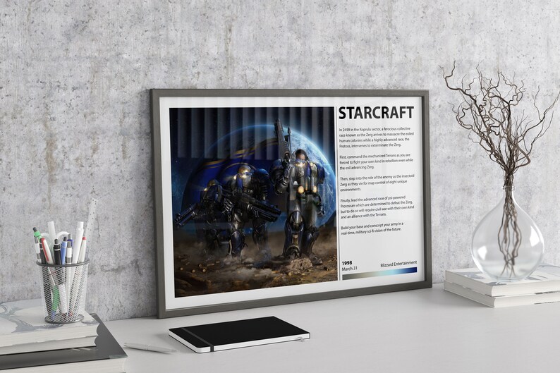 Starcraft Poster Gaming Poster Gaming Room Wall Décor Gift for Him or ...