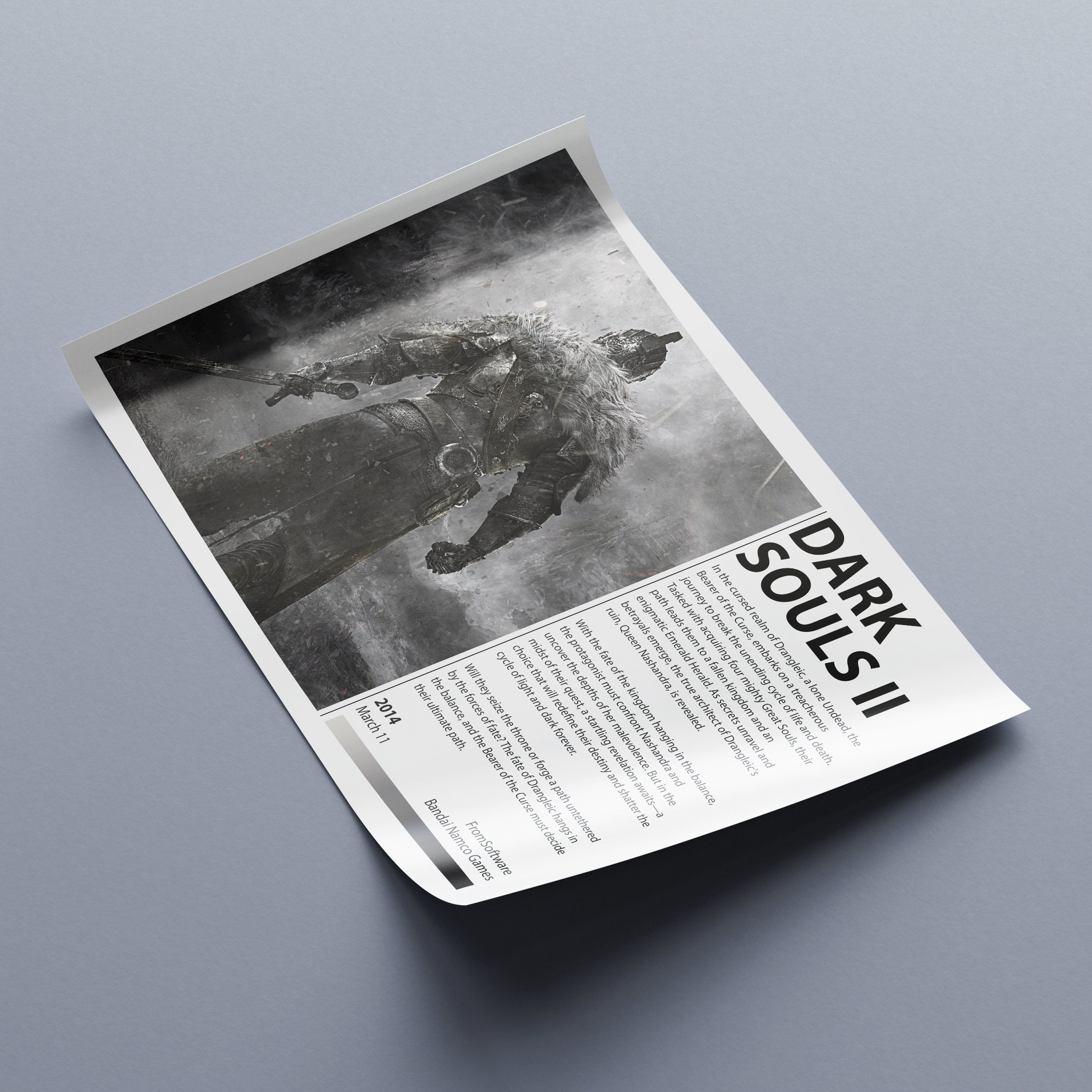 Dark Souls II Poster Gaming Poster Gaming Room Wall Décor Gift for Him ...