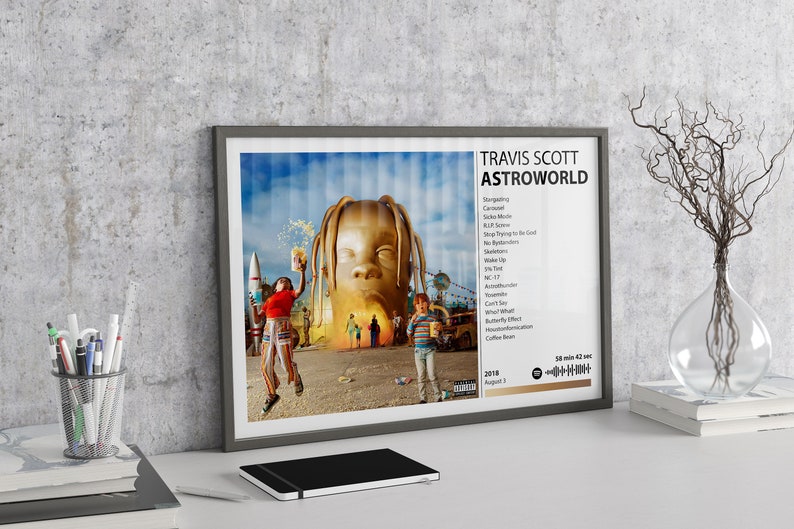Travis Scott Astroworld Poster Travis Scott Poster Album Cover Wall ...