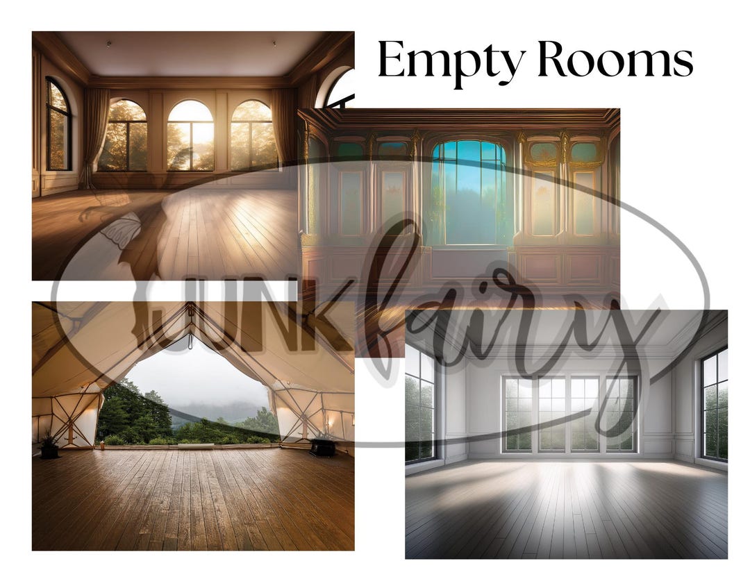 Empty Room Backgrounds – 20 Printable Journal & Scrapbook Pages ...