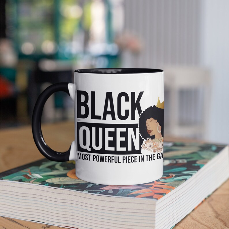 Black Queen Mug, Black Girl Magic Mug, Melanin Queen Mug, Afrocentric ...