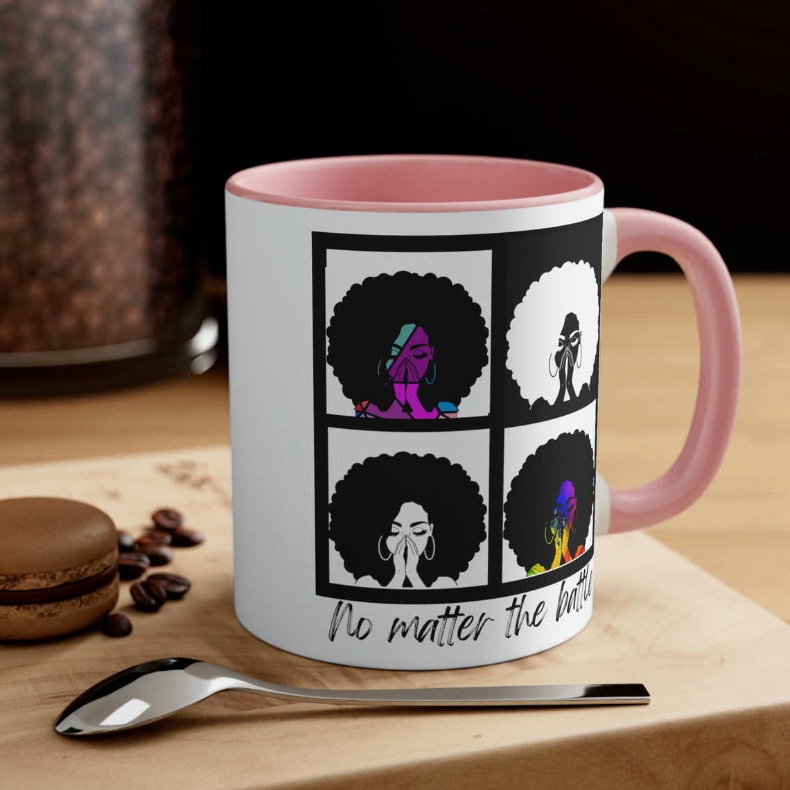 Afro Praying Woman Mug, Black Girl Magic Mug, Melanin Queen Mug ...