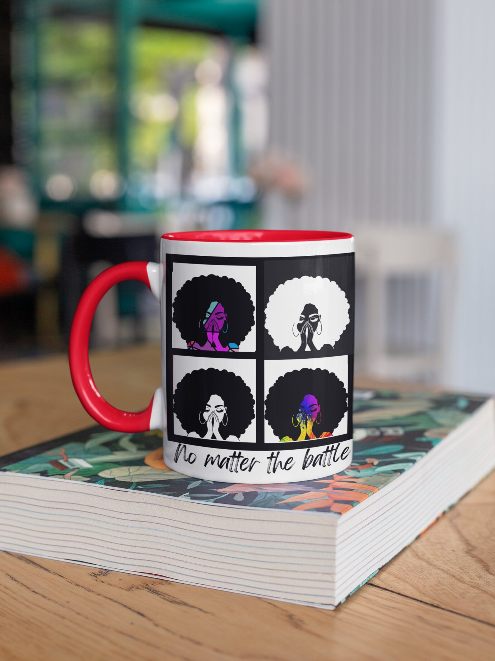Afro Praying Woman Mug, Black Girl Magic Mug, Melanin Queen Mug ...