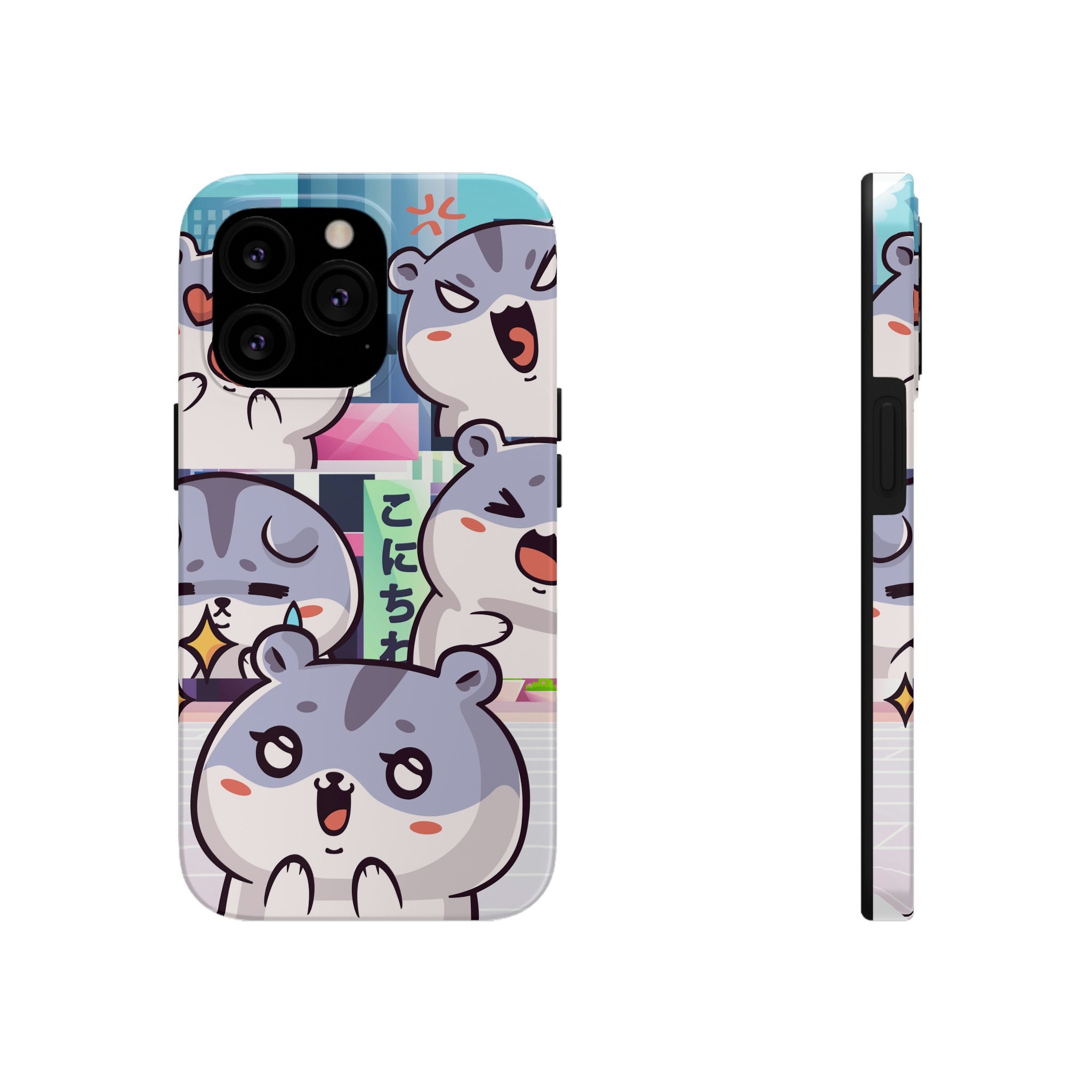 Funny Anime Hamster Meme Tough Phone Cases for iPhone 13 and iPhone 14 ...