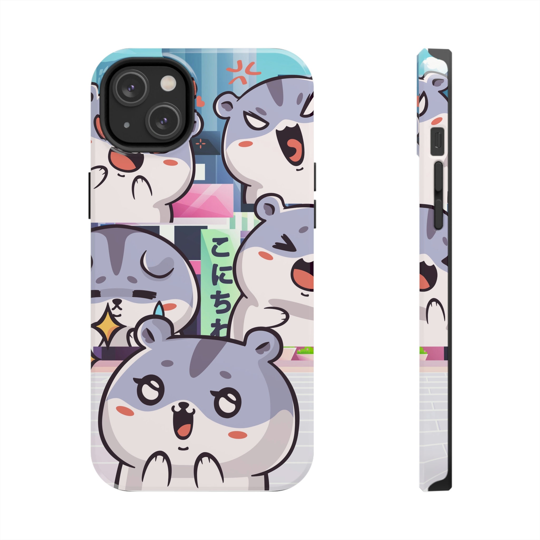 Funny Anime Hamster Meme Tough Phone Cases for iPhone 13 and iPhone 14 ...