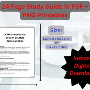 CCMA Study Guide Printable PNG Bundle Medical Assistant Certification ...