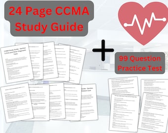 CCMA Certification Exam Study Guide - Etsy