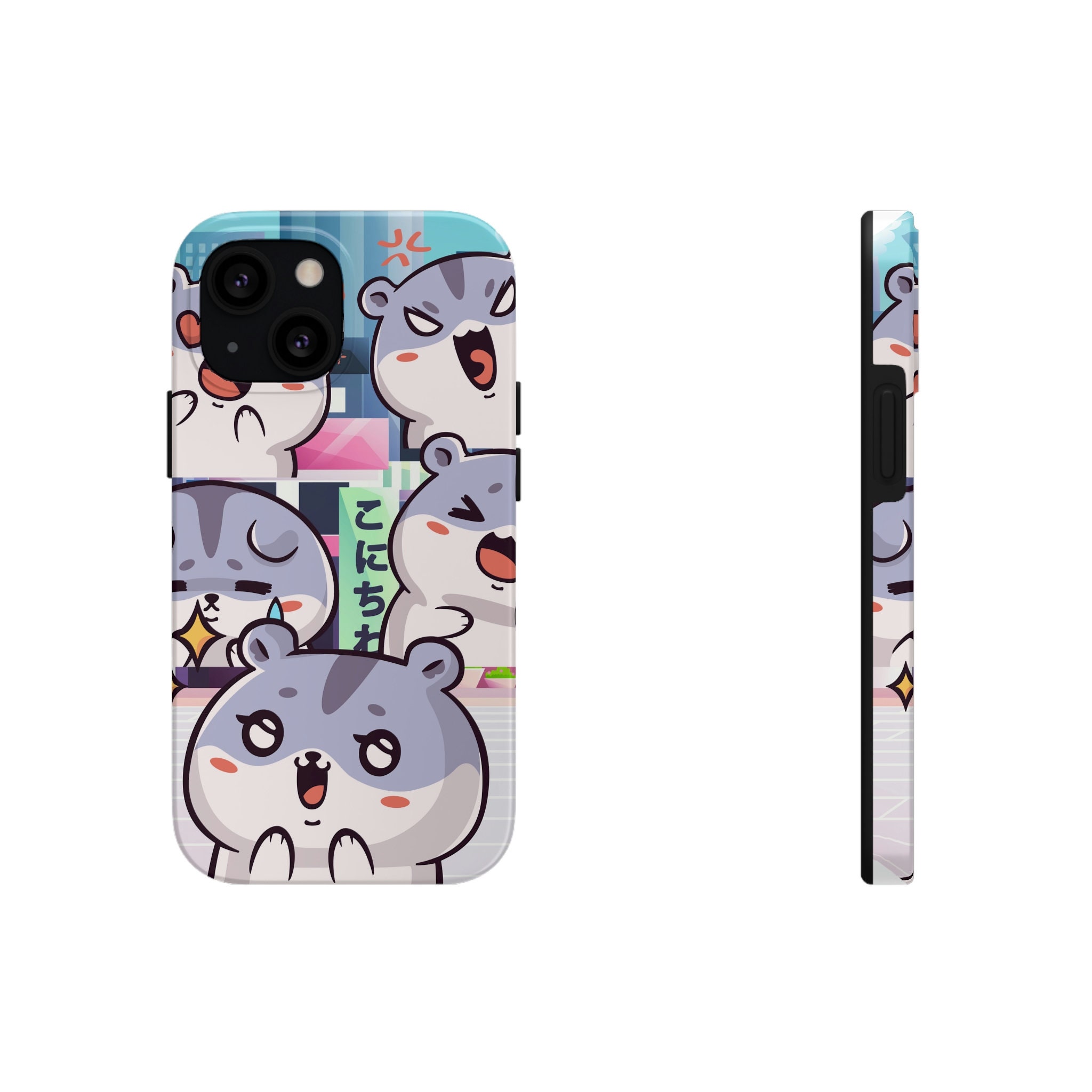 Funny Anime Hamster Meme Tough Phone Cases for iPhone 13 and iPhone 14 ...
