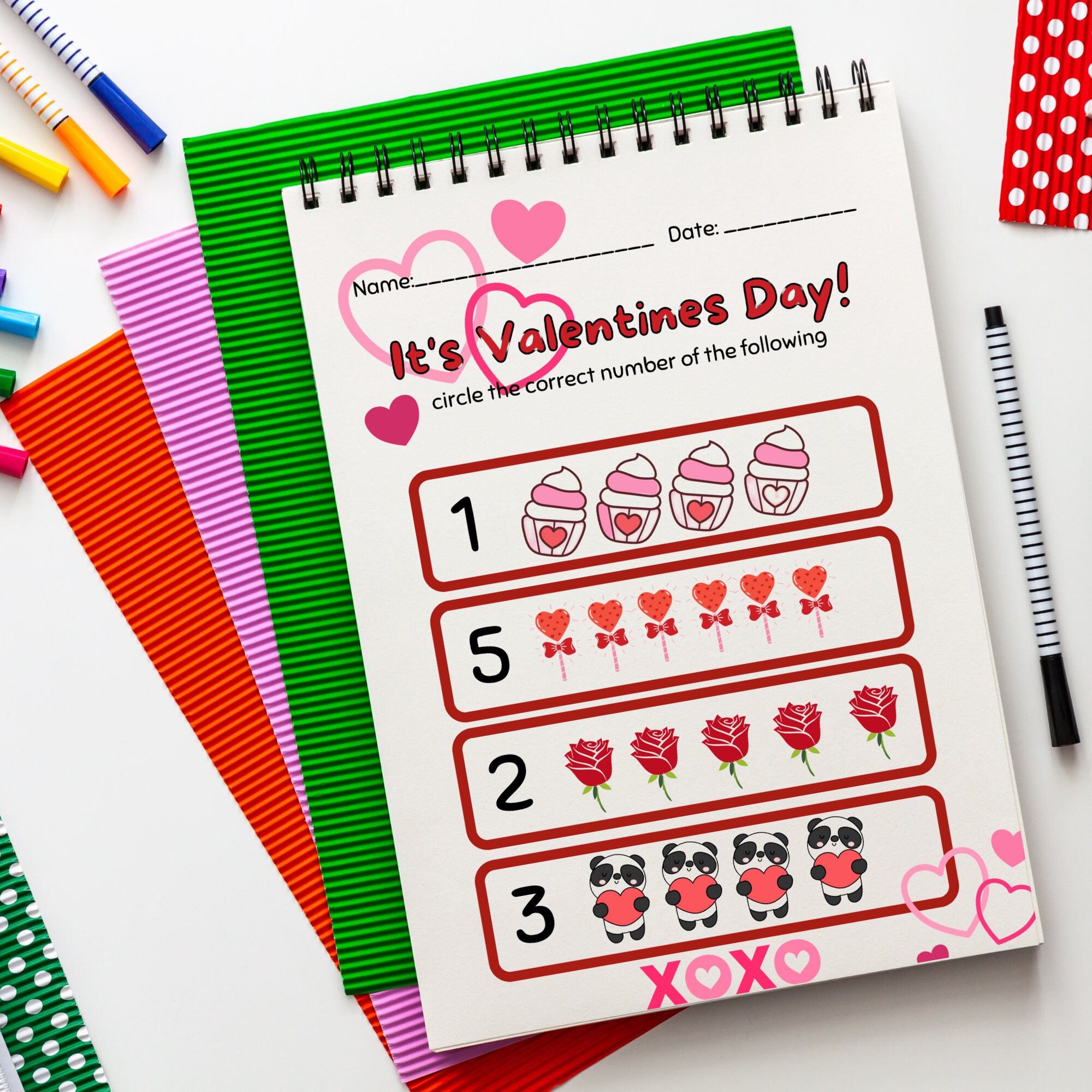 Hojas de trabajo divertidas imprimibles para niños de San Valentín ...