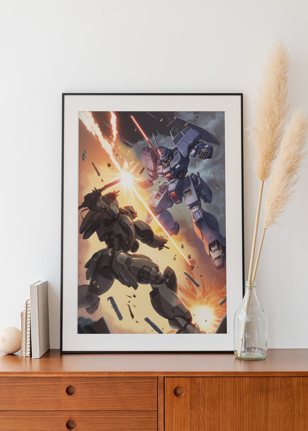 Anime Style FIGHTING MECHS Ai Art // DOWNLOADABLE - Etsy