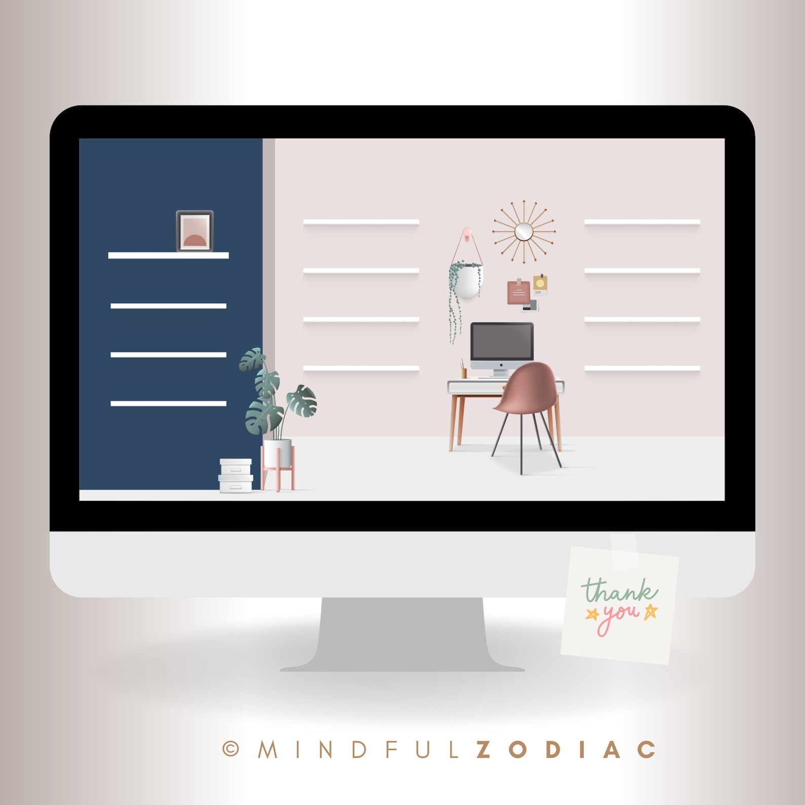 Desktop Shelf Wallpaper Organizer Computer Wallpaper Desktop - Etsy Canada