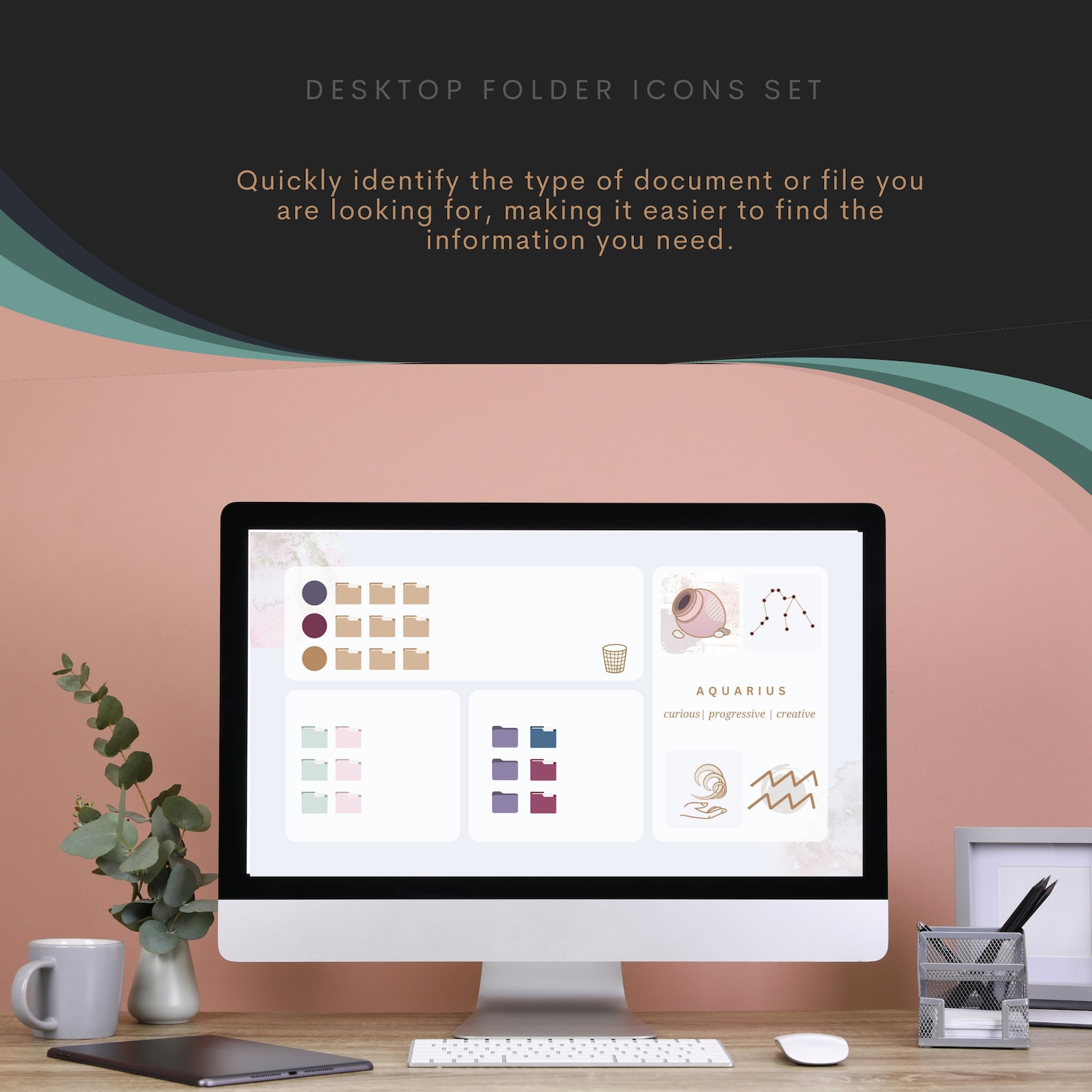 Desktop Folders & File Icons - Bundle Pack of 34 Icons, Desktop Folder ...