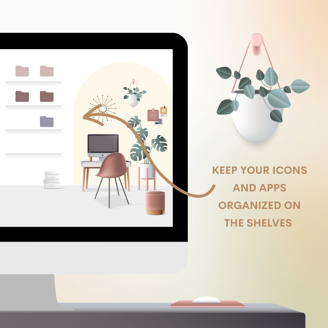 Desktop Organizer Wallpaper Desktop Wallpaper Desktop - Etsy