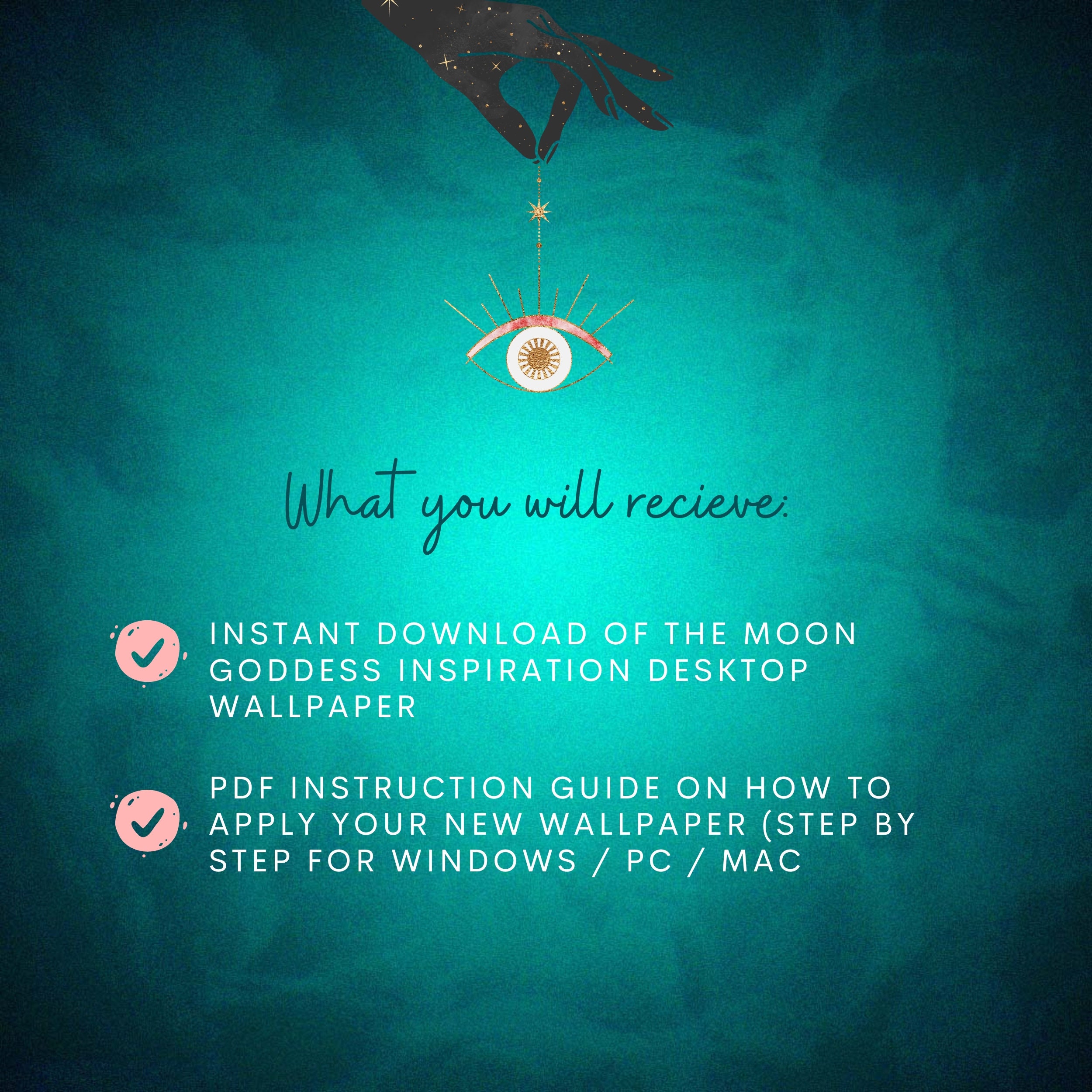 Yoga Girl Moon Goddess Desktop Wallpaper: Celestial Inspiration ...