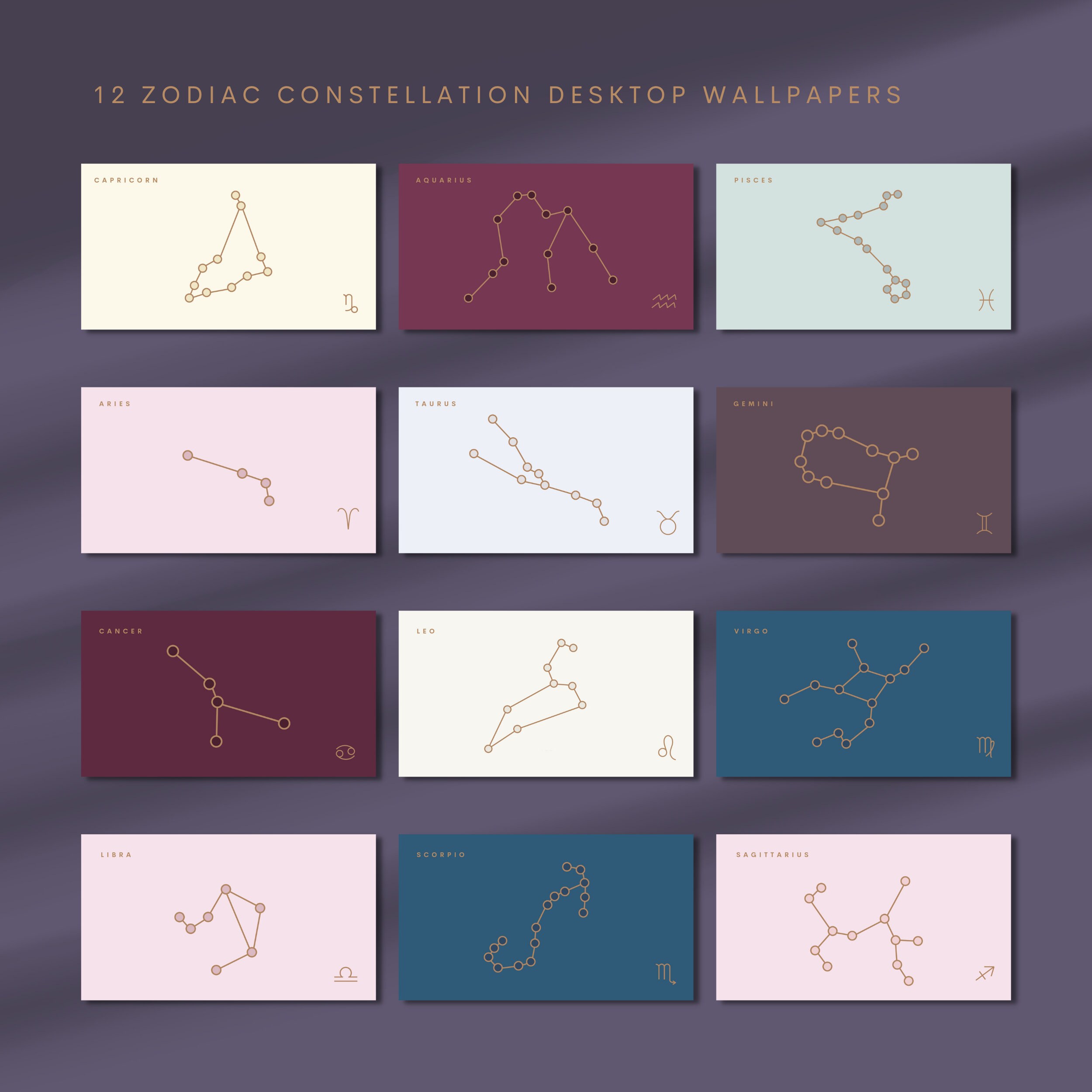 Zodiac Constellation Desktop Wallpaper: Astrology Space Organizer ...