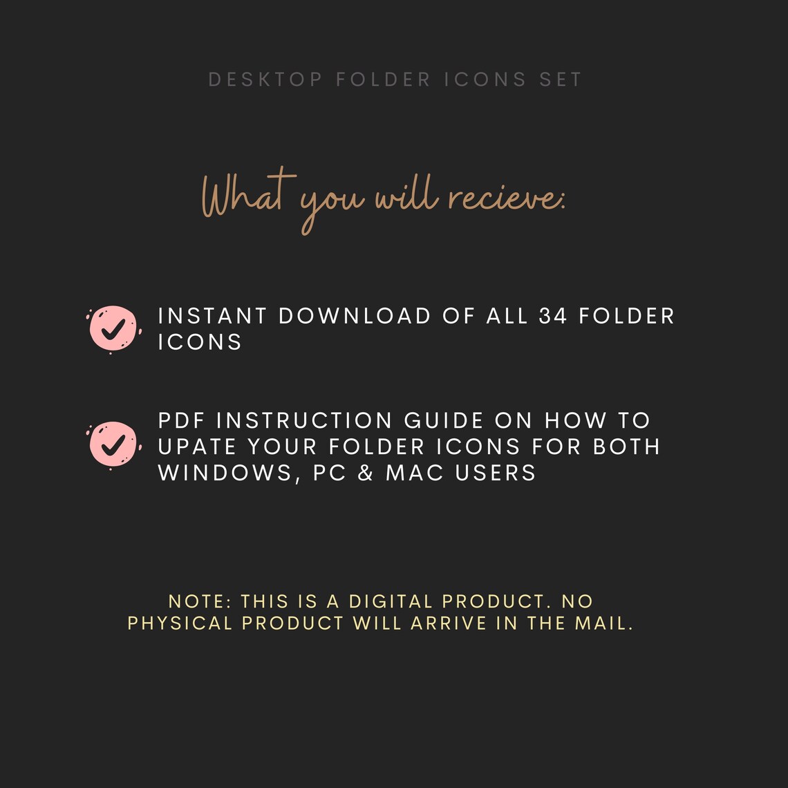 Desktop Folders & File Icons Bundle Pack of 34 Icons, Desktop Folder ...