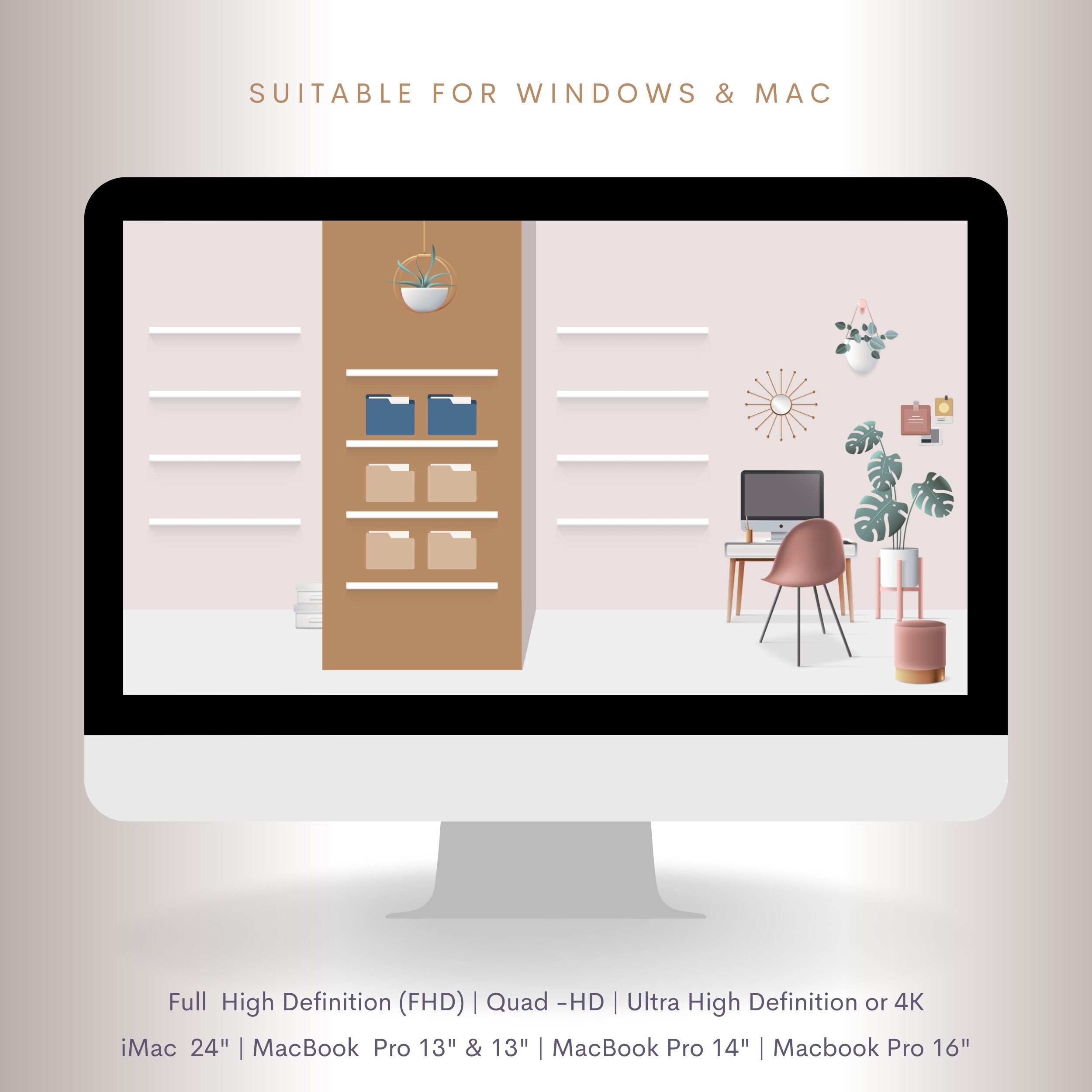 Desktop Shelf Wallpaper Organizer Computer Wallpaper Desktop Aesthetic ...