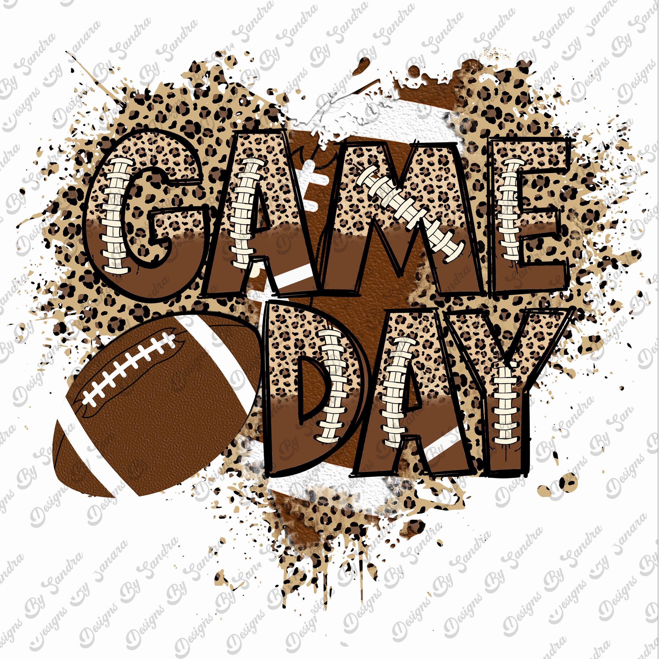 Football Game Day Game Day Png Football Game Day Leopard - Etsy