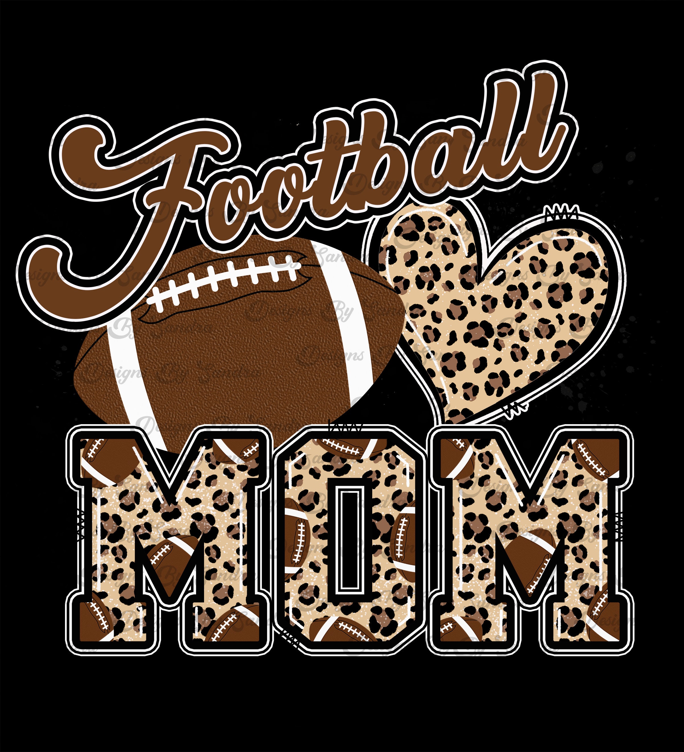 Football Mom Leopard Print Png Football Mom Digital Print - Etsy