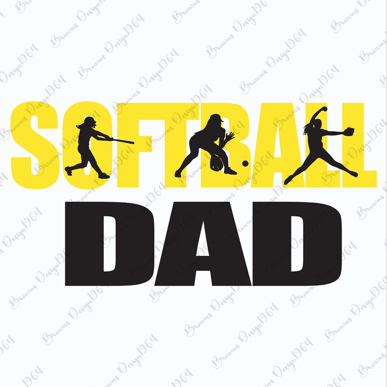 Softball Dad Custom Png Softball Dad Numbers Softball Custom - Etsy