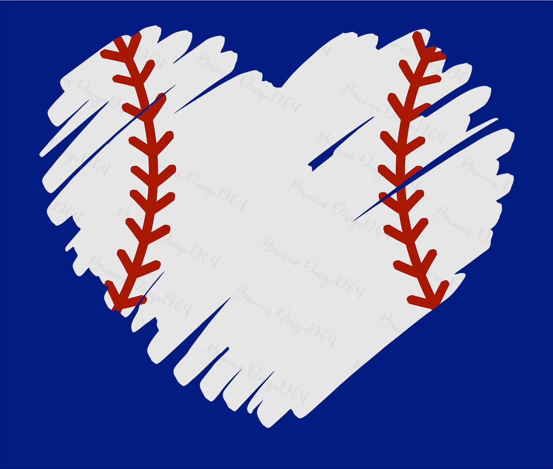 Baseball Heart Digital Download Png - Etsy