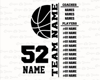 Printable Basketball Team Roster - Etsy