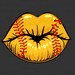 Softball Clip Art Lips Png, Softball Lips Tshirt Print, Softball Mom Png, Sport Lips, Softball ...