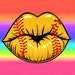 Softball Clip Art Lips Png, Softball Lips Tshirt Print, Softball Mom Png, Sport Lips, Softball ...
