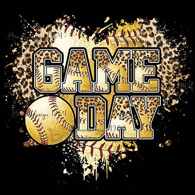 Game Day Png Softball Game Day Leopard Print Png Baseball - Etsy