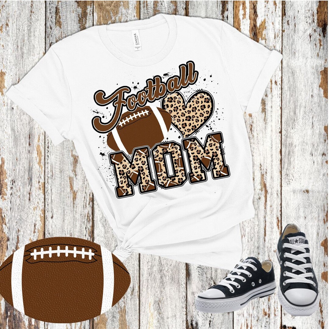 Football Mom Leopard Print Png, Football Mom Digital Print, Football ...