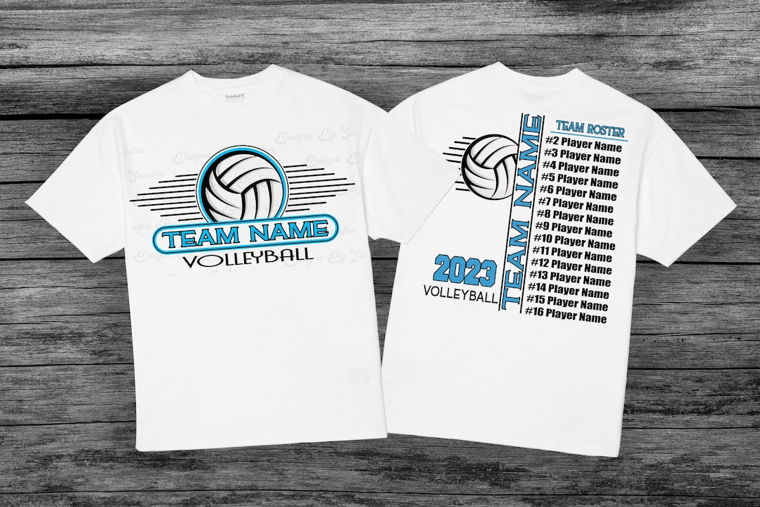 Customized Volleyball Team Logo and Roster, Custom Team Roster Shirt ...